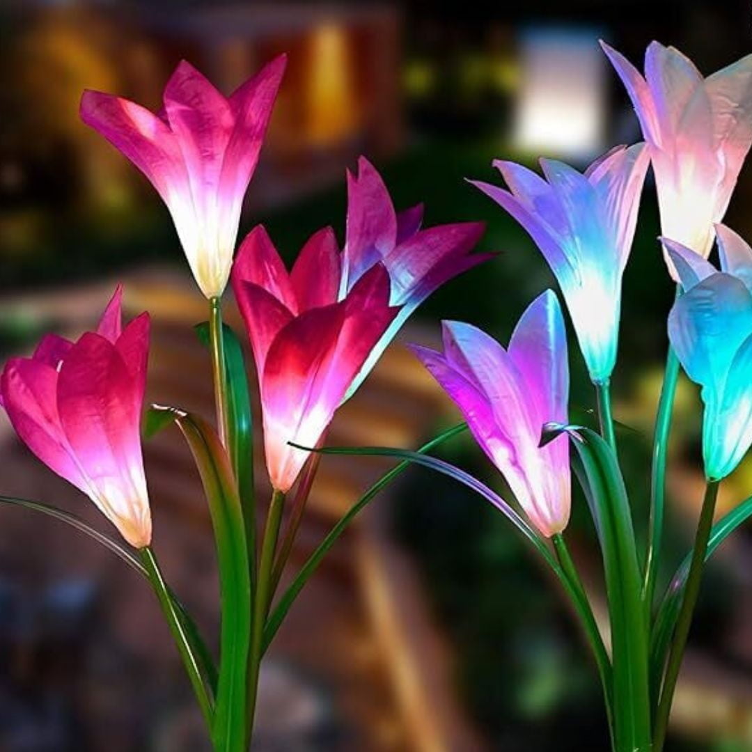 Lily Solar Flower Light - 7 Colour Changing Mode